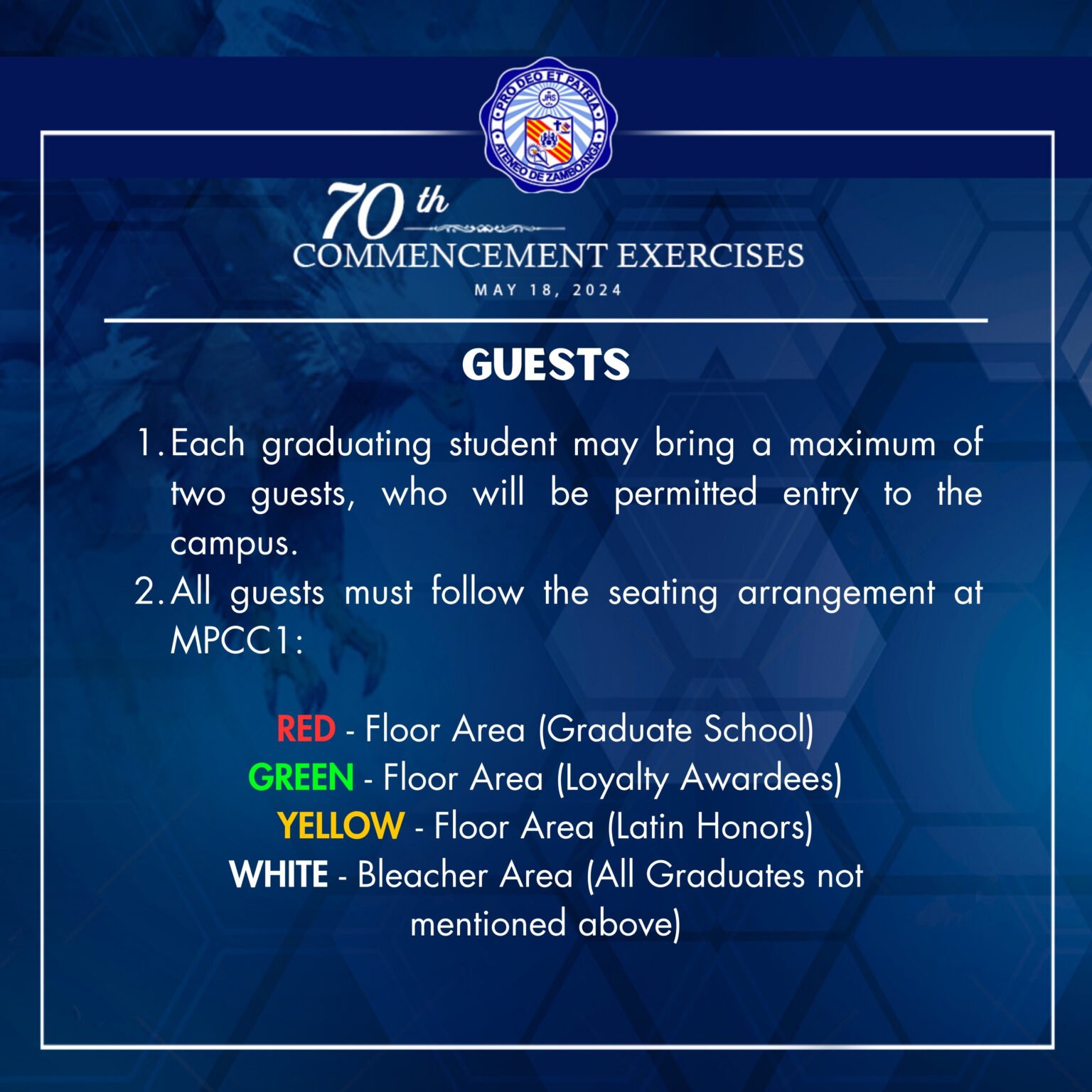 70th Commencement Exercises Graduation Guidelines – Ateneo de Zamboanga ...