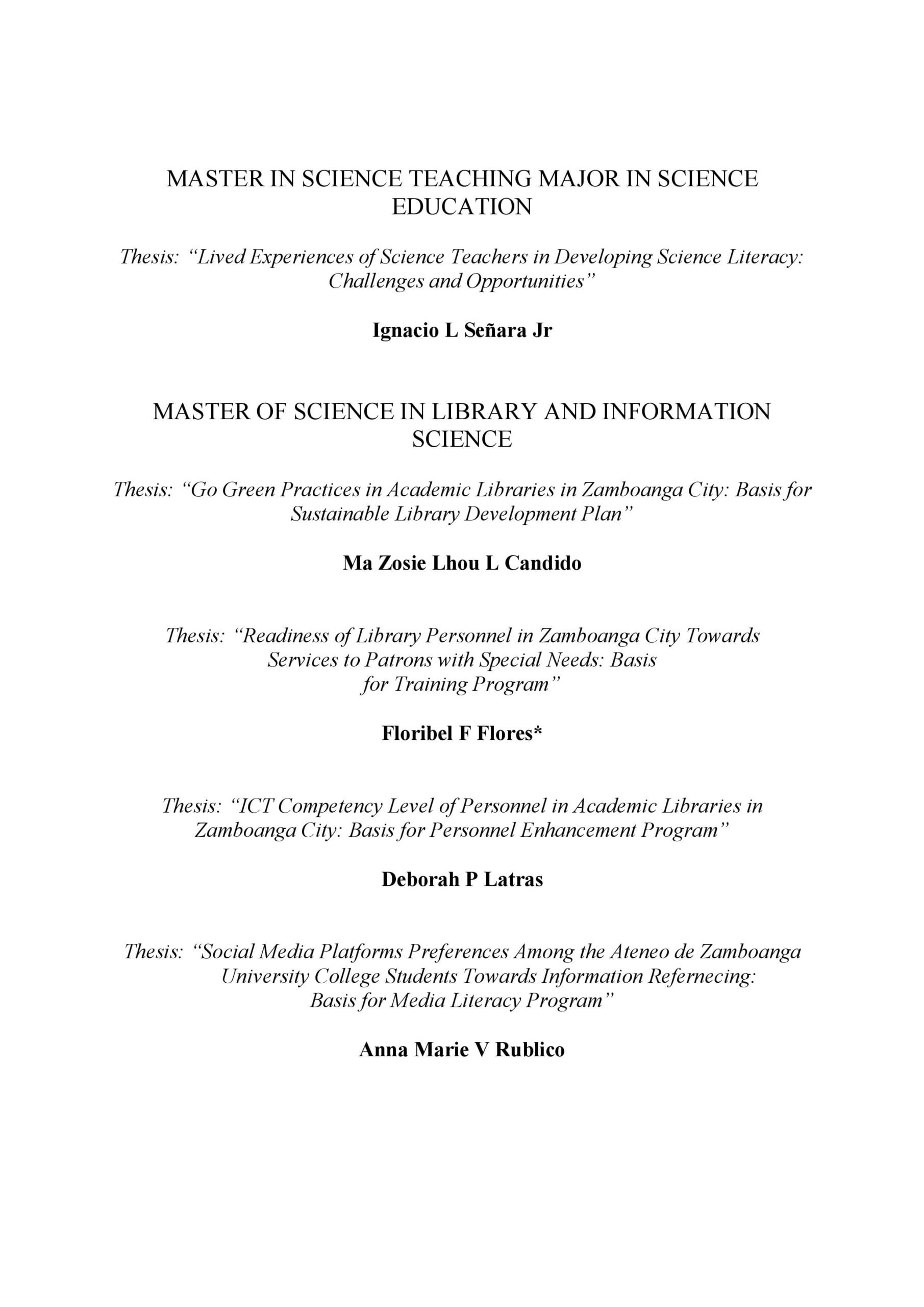 Graduate School Candidates for Graduation, SY 2023-2024 - Ateneo de ...