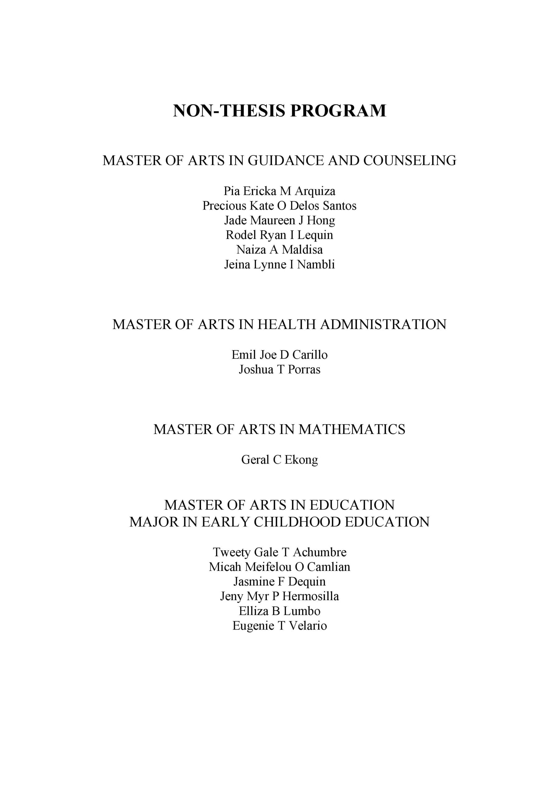 Graduate School Candidates for Graduation, SY 2023-2024 - Ateneo de ...