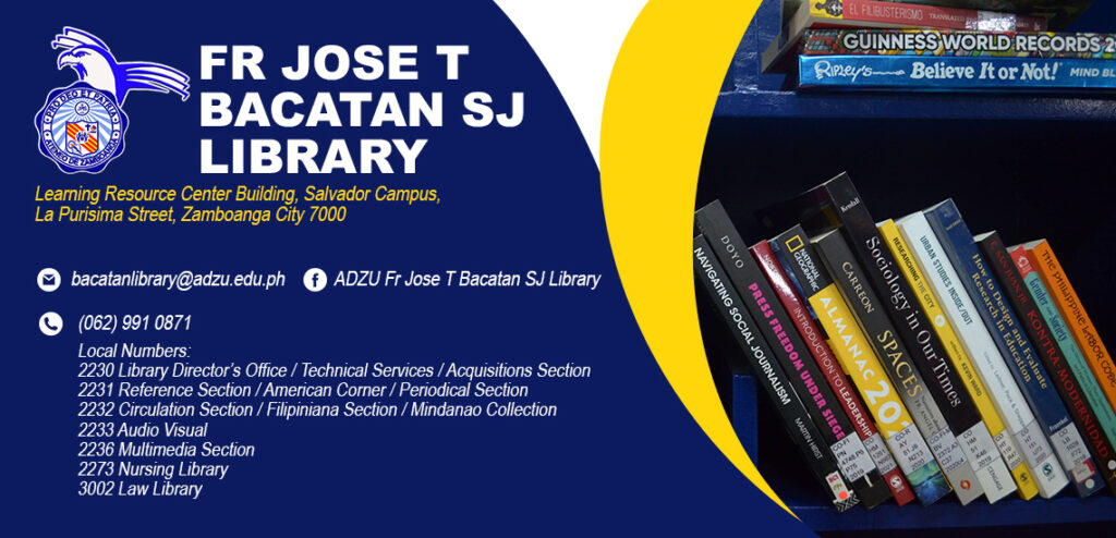 Fr Jose T Bacatan SJ Library – Ateneo de Zamboanga University